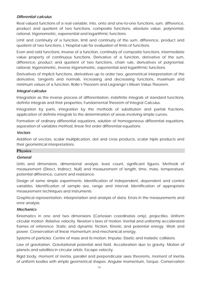 Brochure syllabus nest 2014 | PDF