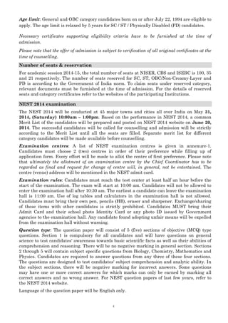 Brochure syllabus nest 2014 | PDF