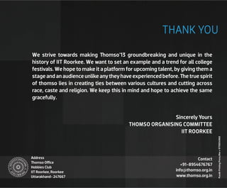 THOMSO'13 EVENT BROCHURE | PDF