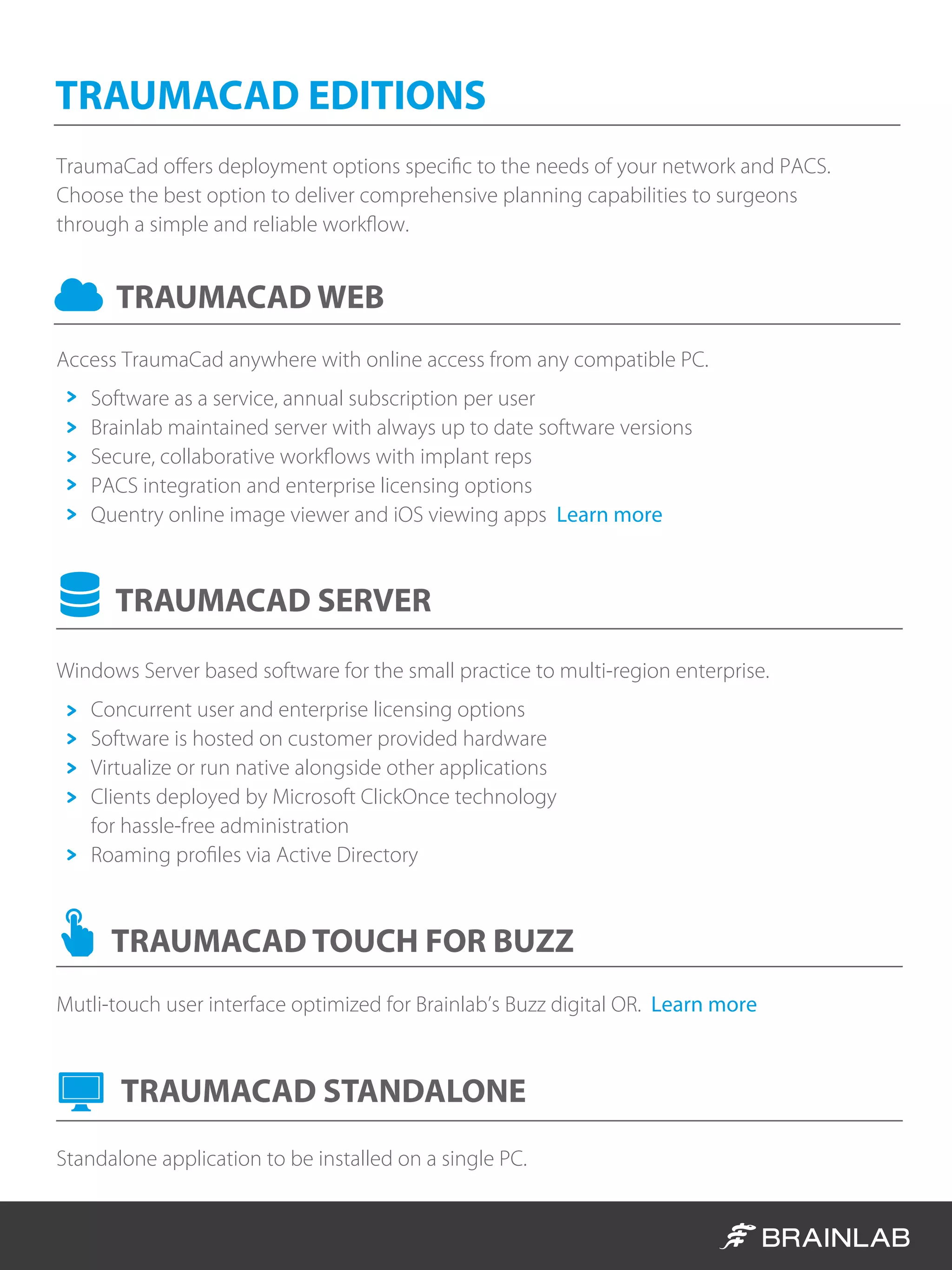 TraumaCad Orthopedic Digital Templating Brochure | PDF