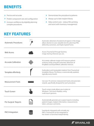 TraumaCad Orthopedic Digital Templating Brochure | PDF