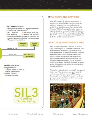 Brochure triconex emergency_shutdownsystemssolutions_03-10 | PDF