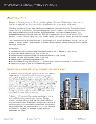 Brochure triconex emergency_shutdownsystemssolutions_03-10 | PDF