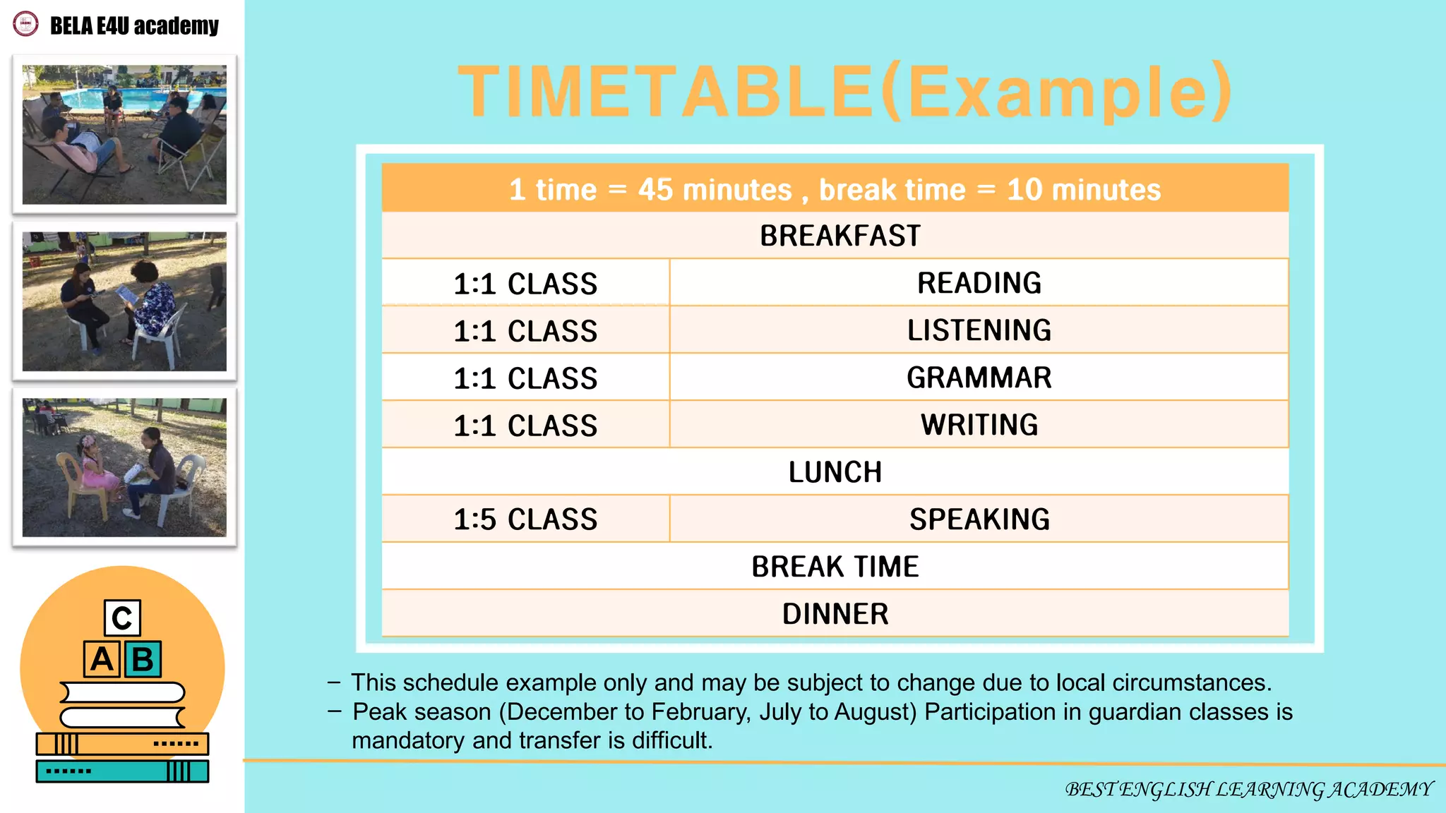 Brochure trường Anh ngữ Bela tiếng Anh | PPT