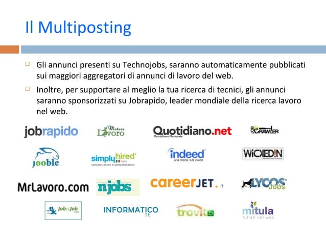 Technojobs - tutorial italiano | PPT