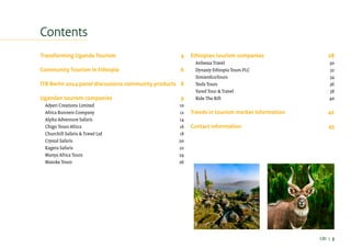 Uganda Sustainable Tourism Companies at ITB, Berlin 2024-CBI | PDF