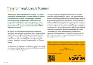 Uganda Sustainable Tourism Companies at ITB, Berlin 2024-CBI | PDF