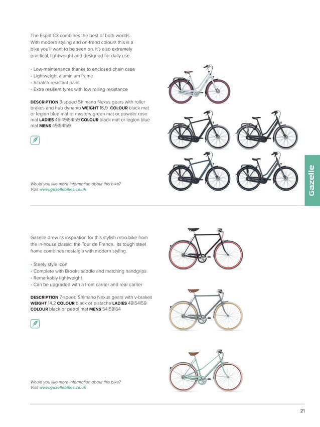 Brochure Gazelle | PDF | Cycling | Sports