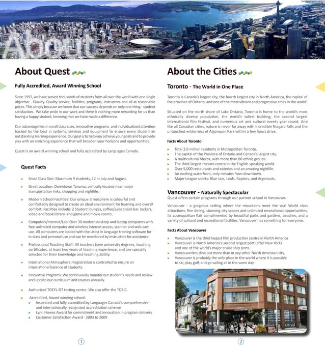 Quest 2010 Brochure - English | PDF