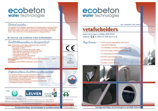 Ecobeton - Brochure vetafscheider | PPT