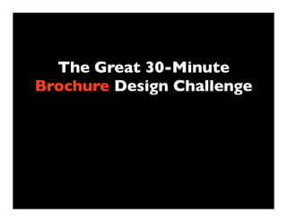 Brochure Without Words Design Challenge | PDF