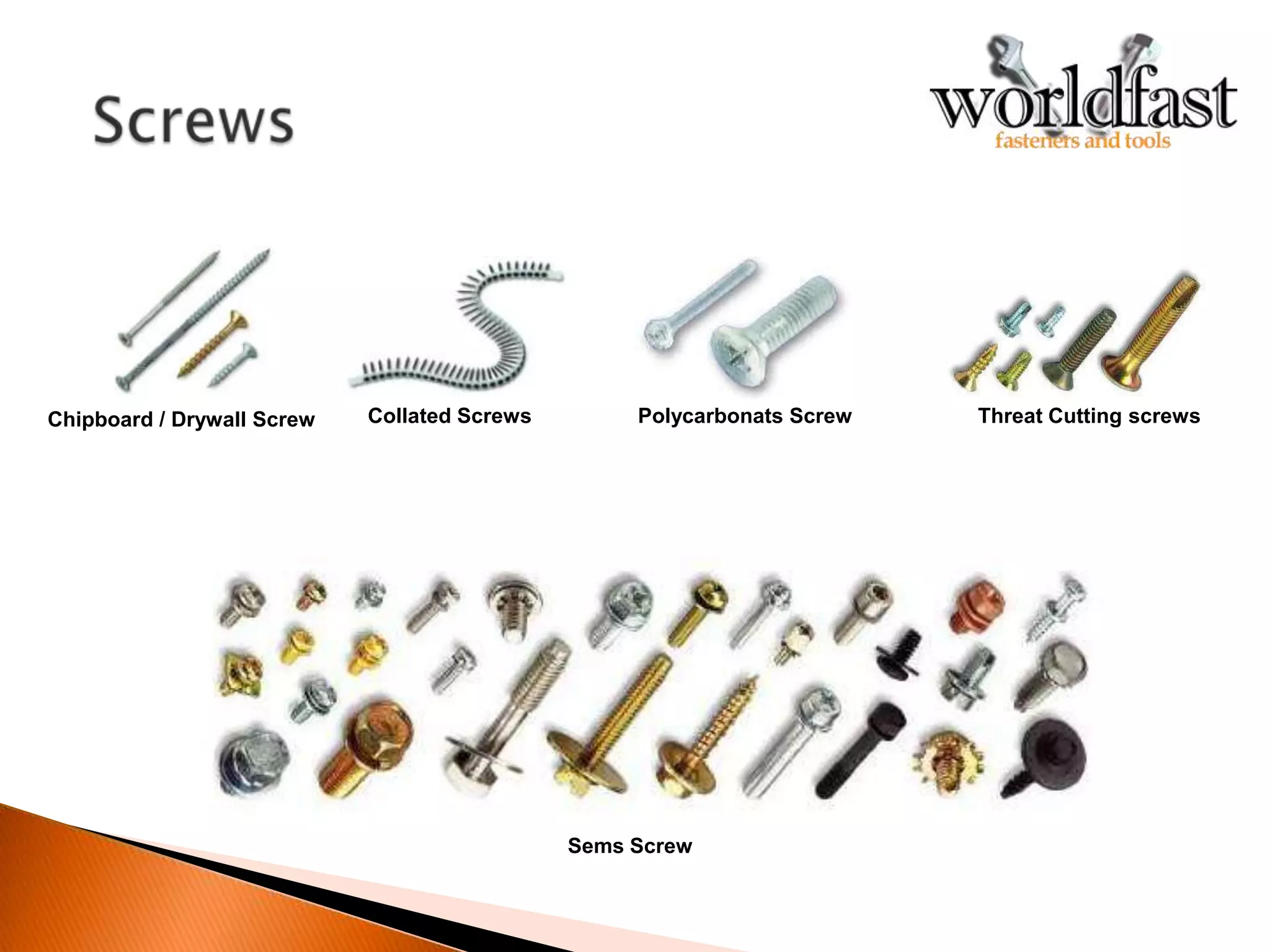 Brochure worldfast fasterners and tools - barcelona spain | PPTX