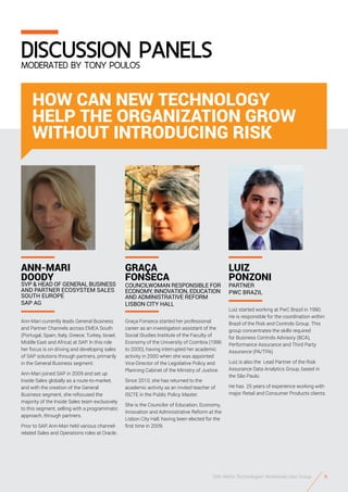 10th WeDo Technologies Worldwide User Group Agenda | PDF