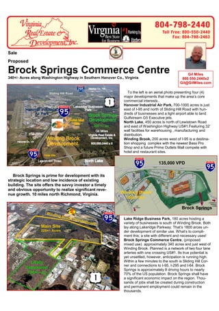 Brock Springs Pdf | PDF | Developmental Sites | Real Estate