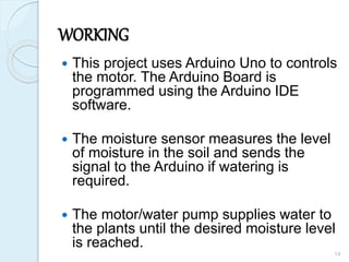 Advanced irrigation system using Arduino | PPTX | Gardening | Home & Garden