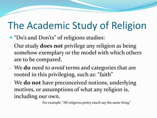 An Invitation to the Study of World Religions Chapter 1 | PPTX