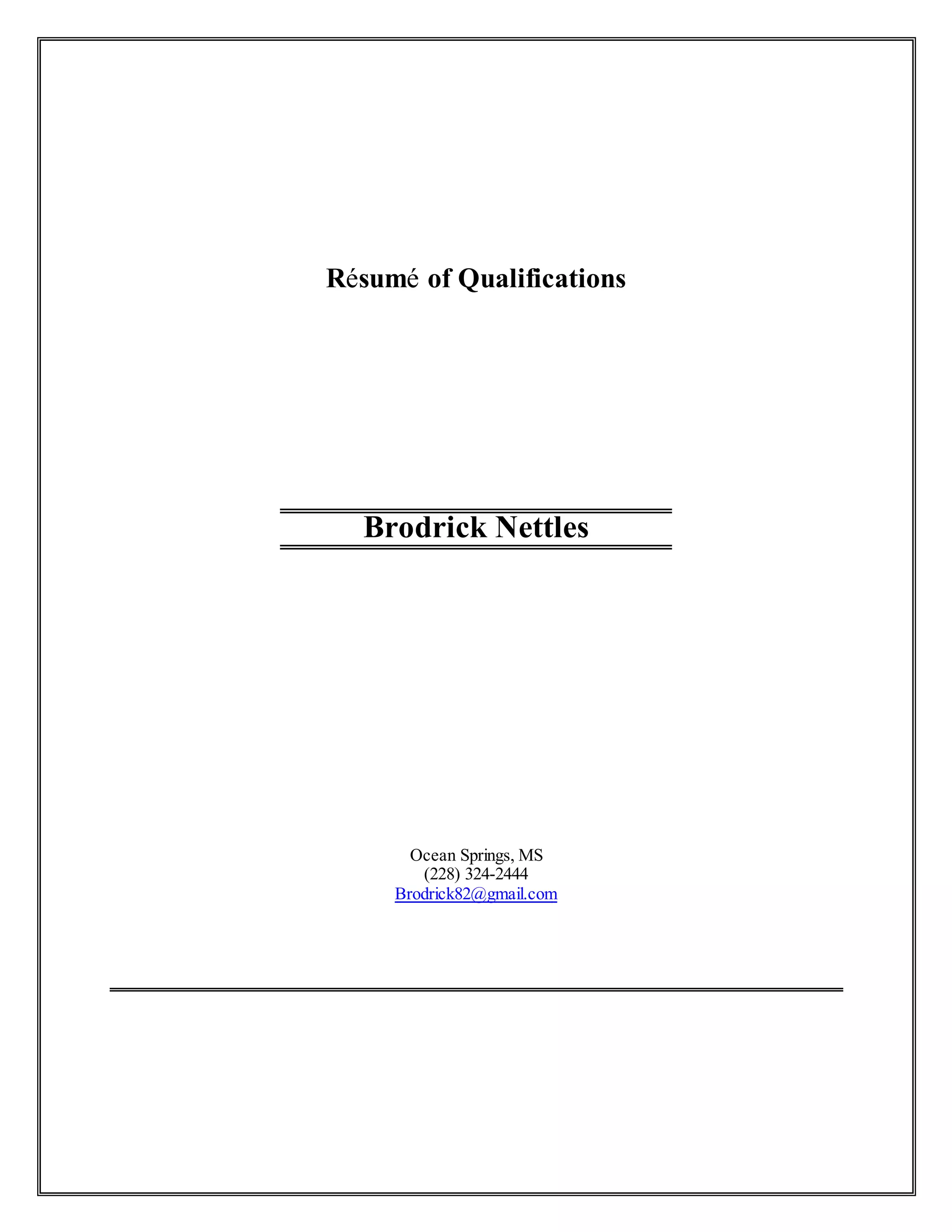 Brodrick's resume | DOCX | Resume Writing and Advice | Job Search