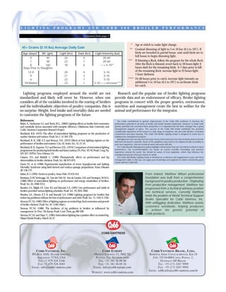 Broiler lighting progrrame cobb | PDF