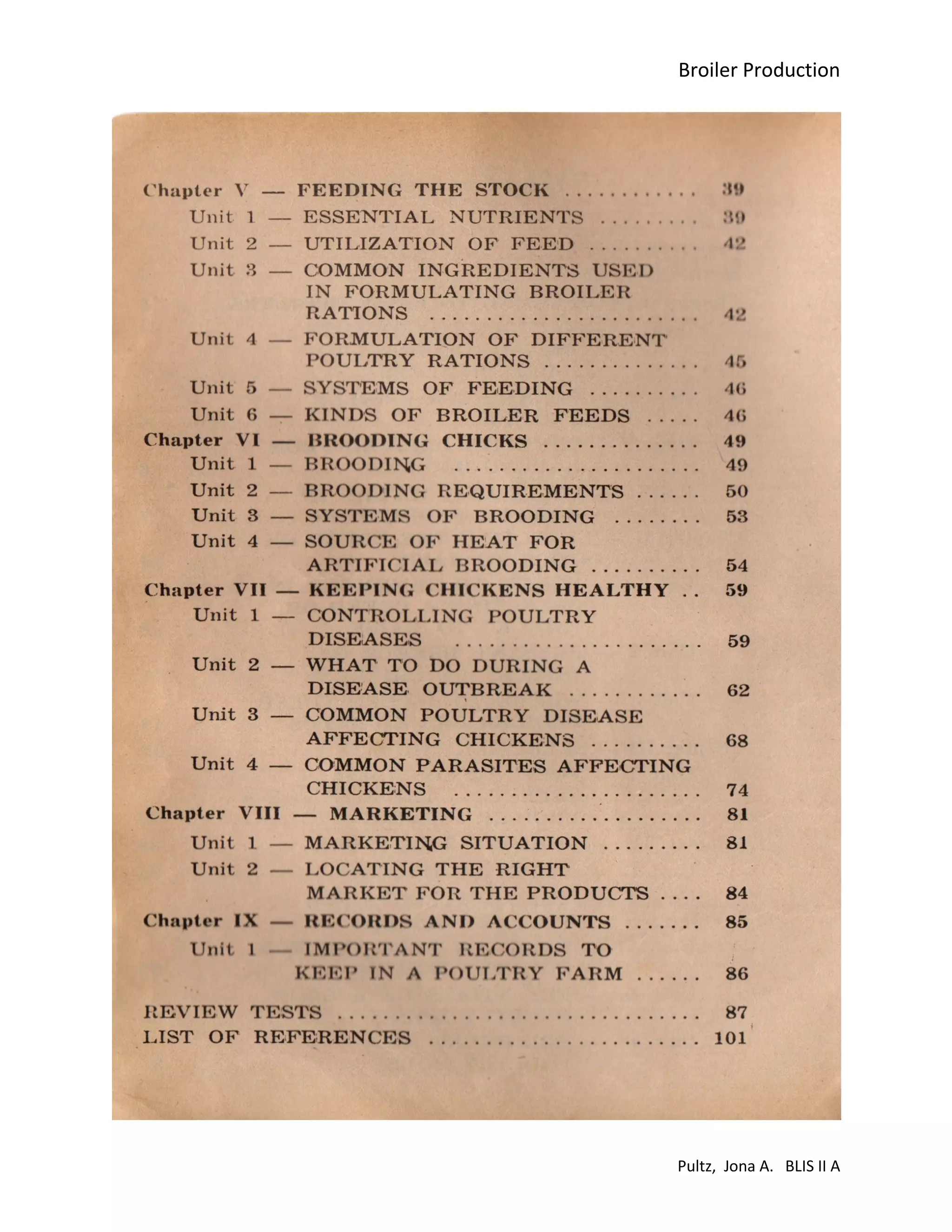 Broiler production | PDF