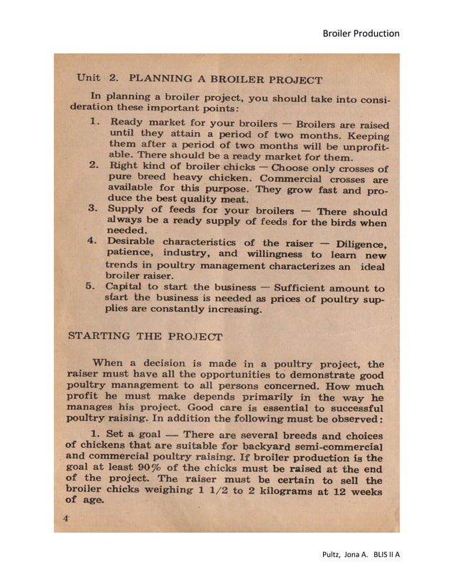 Broiler production | PDF