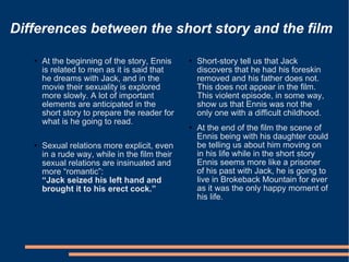 Broke back mountain vs short story | PPT