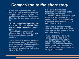 Broke back mountain vs short story | PPT