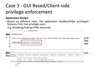 Broken Authentication & authorization | PPSX | Databases | Computer Software and Applications