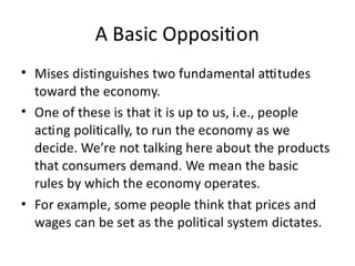 Broken Capitalism, Lecture 4 with David Gordon - Mises Academy | PDF