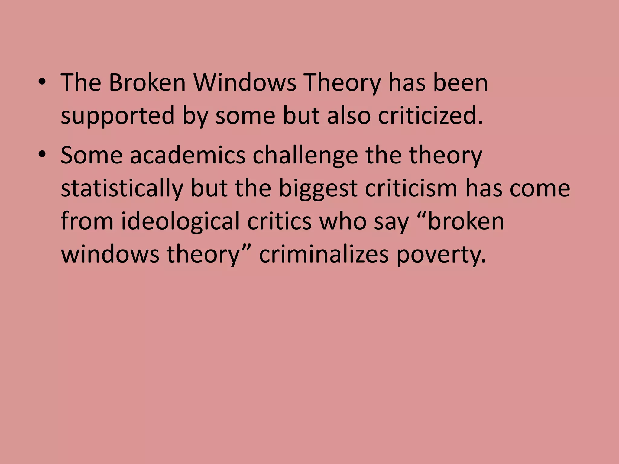 Broken windows theory | PPTX