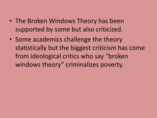 Broken windows theory | PPTX