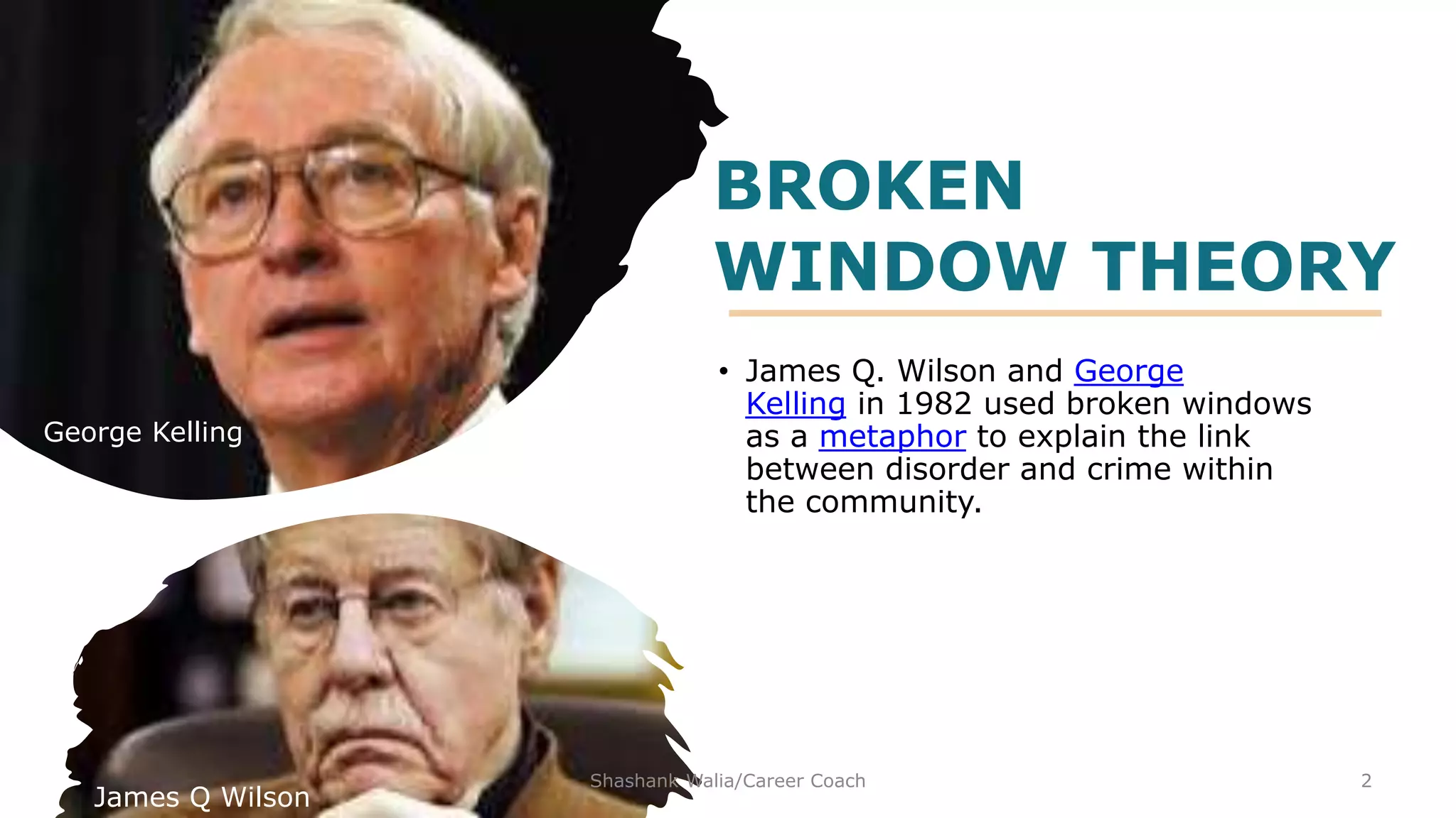 Broken windows theory & Crime Prevention through Environmental Design ...