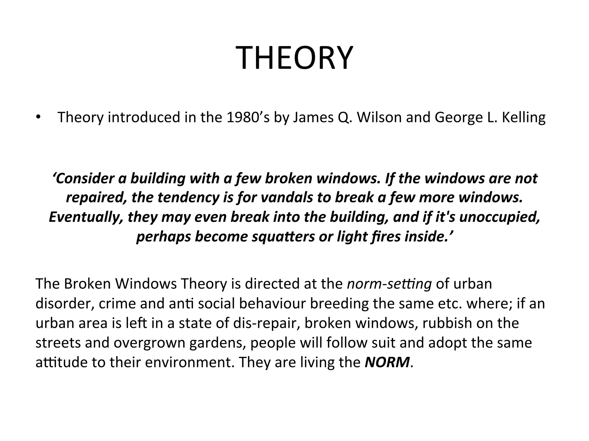 Broken window theory | PDF