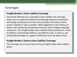 Freight Brokerage - Risk Management | PPT