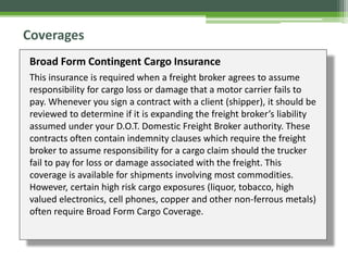 Freight Brokerage - Risk Management | PPT