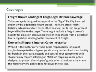 Freight Brokerage - Risk Management | PPT
