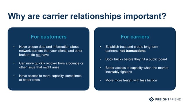 Carrier Relationships 101 | PPT