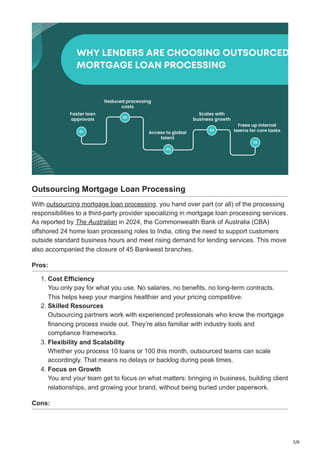 In-House Vs Outsourcing Mortgage Loan Processing Services | PDF