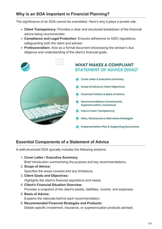 Comprehensive SOA Template and Example for Efficient Paraplanning | PDF