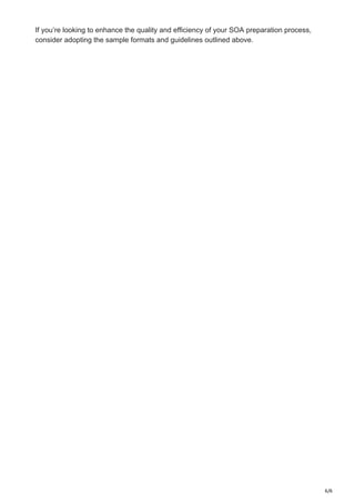 Comprehensive SOA Template and Example for Efficient Paraplanning | PDF