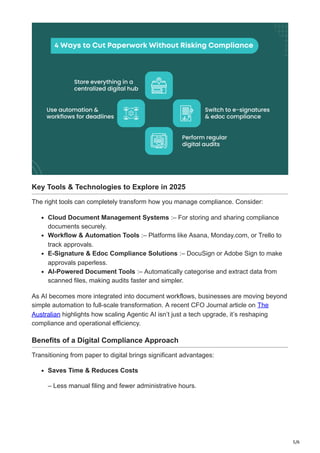Digital Solutions for Compliance Efficiency | PDF