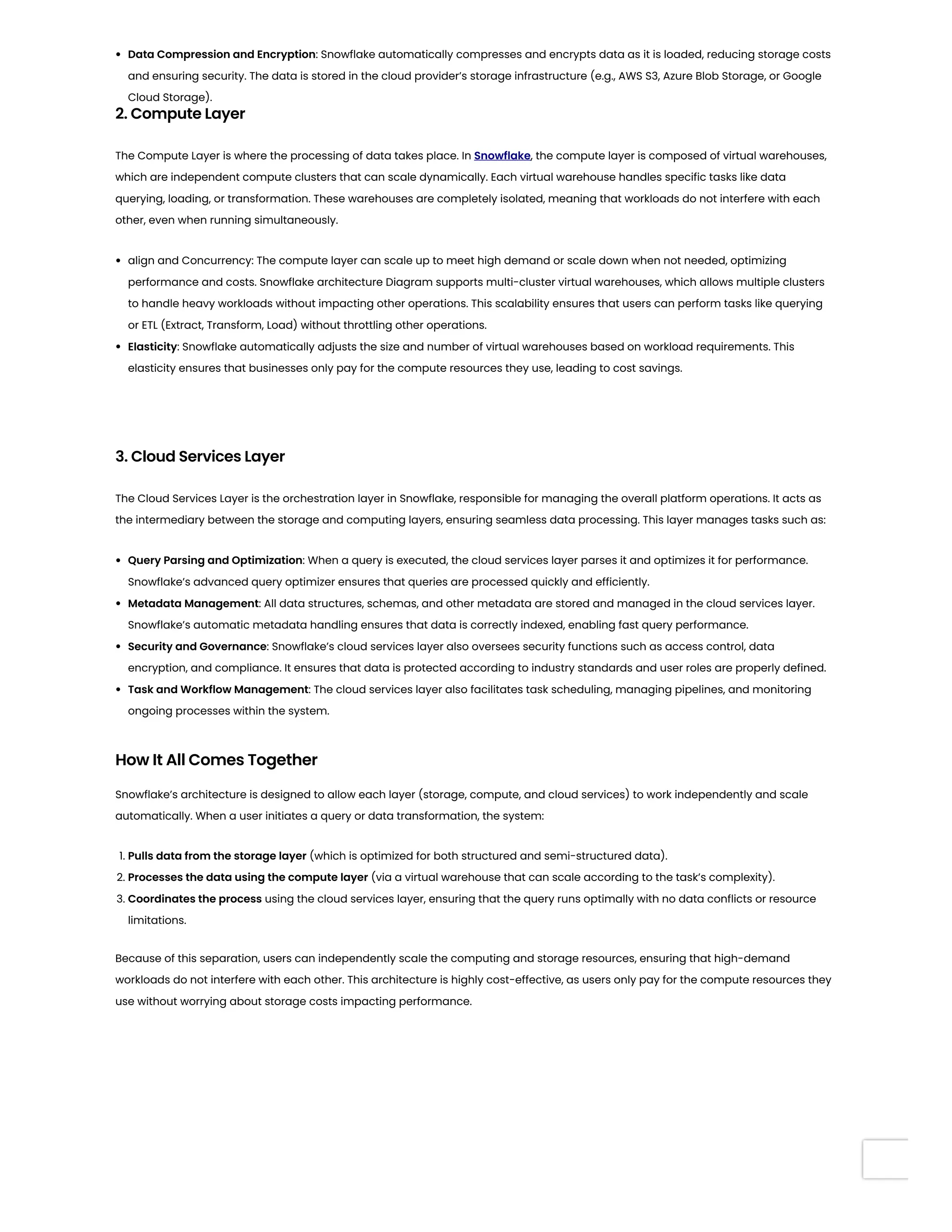 Snowflake Architecture Explained – Layers, Components & Benefits | Brolly Academy | PDF