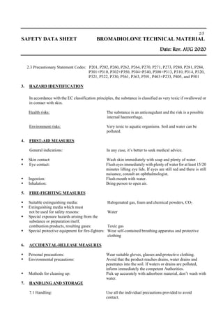 Bromadiolone technical grade | PDF | Indoor Environmental Quality ...