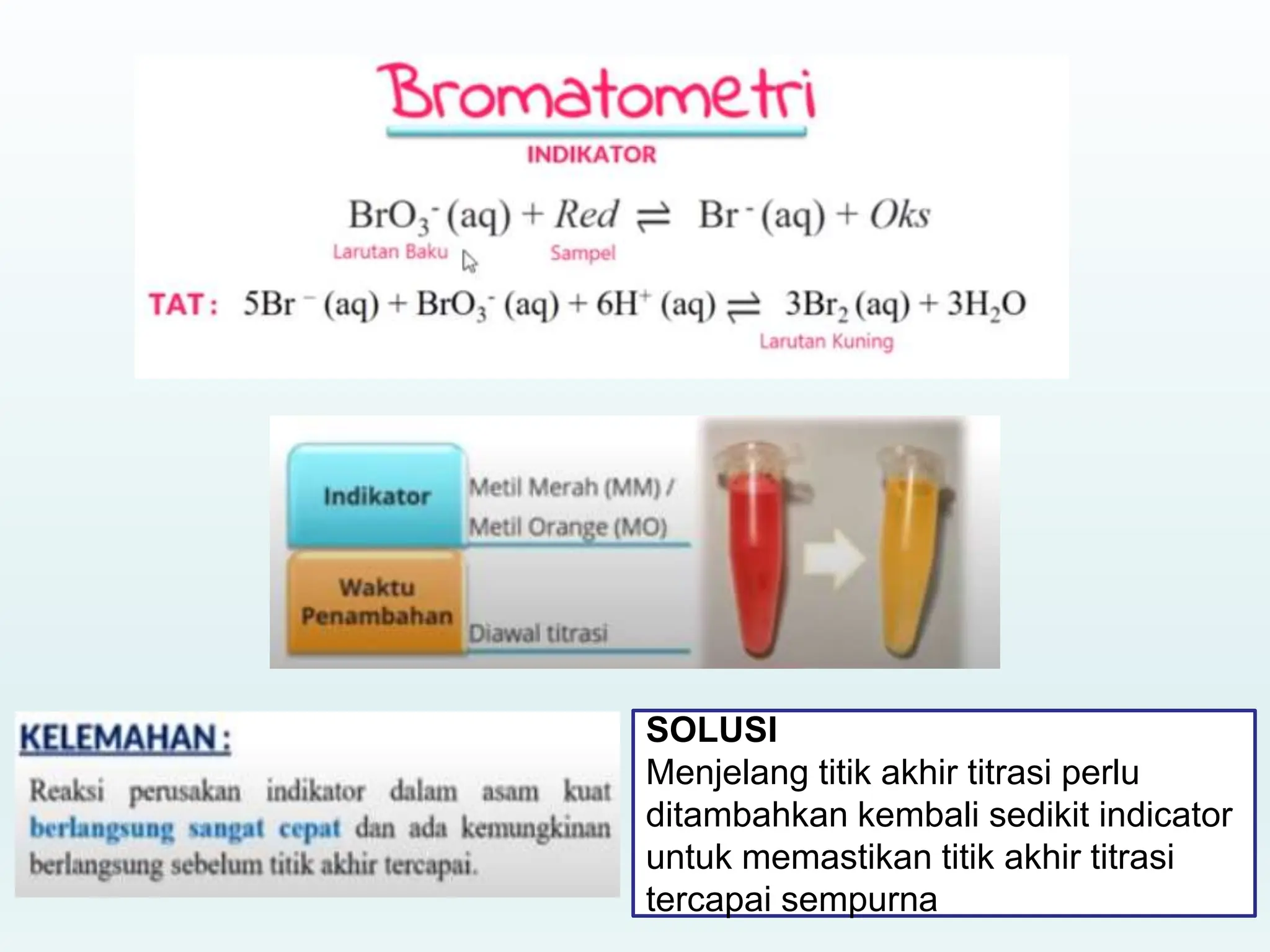 Bromatometri dan Bromometri mengenai titrasi | PPT