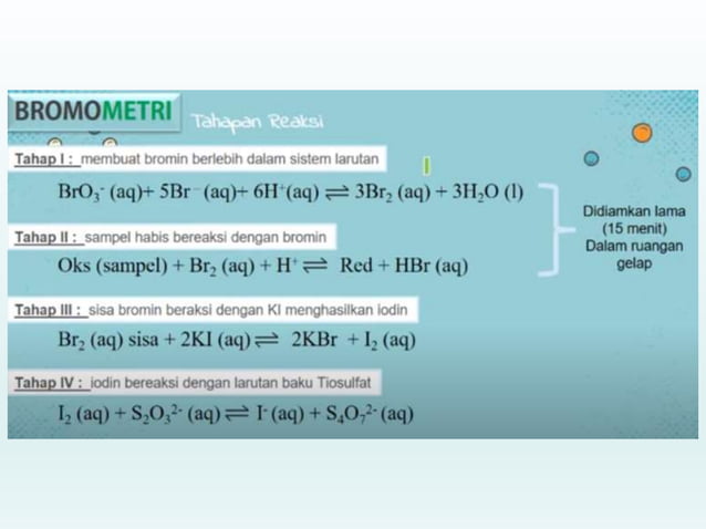 Bromatometri dan Bromometri mengenai titrasi | PPT