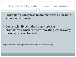 Bromhidrosis | PPTX | Endocrine and Metabolic Diseases | Diseases and ...