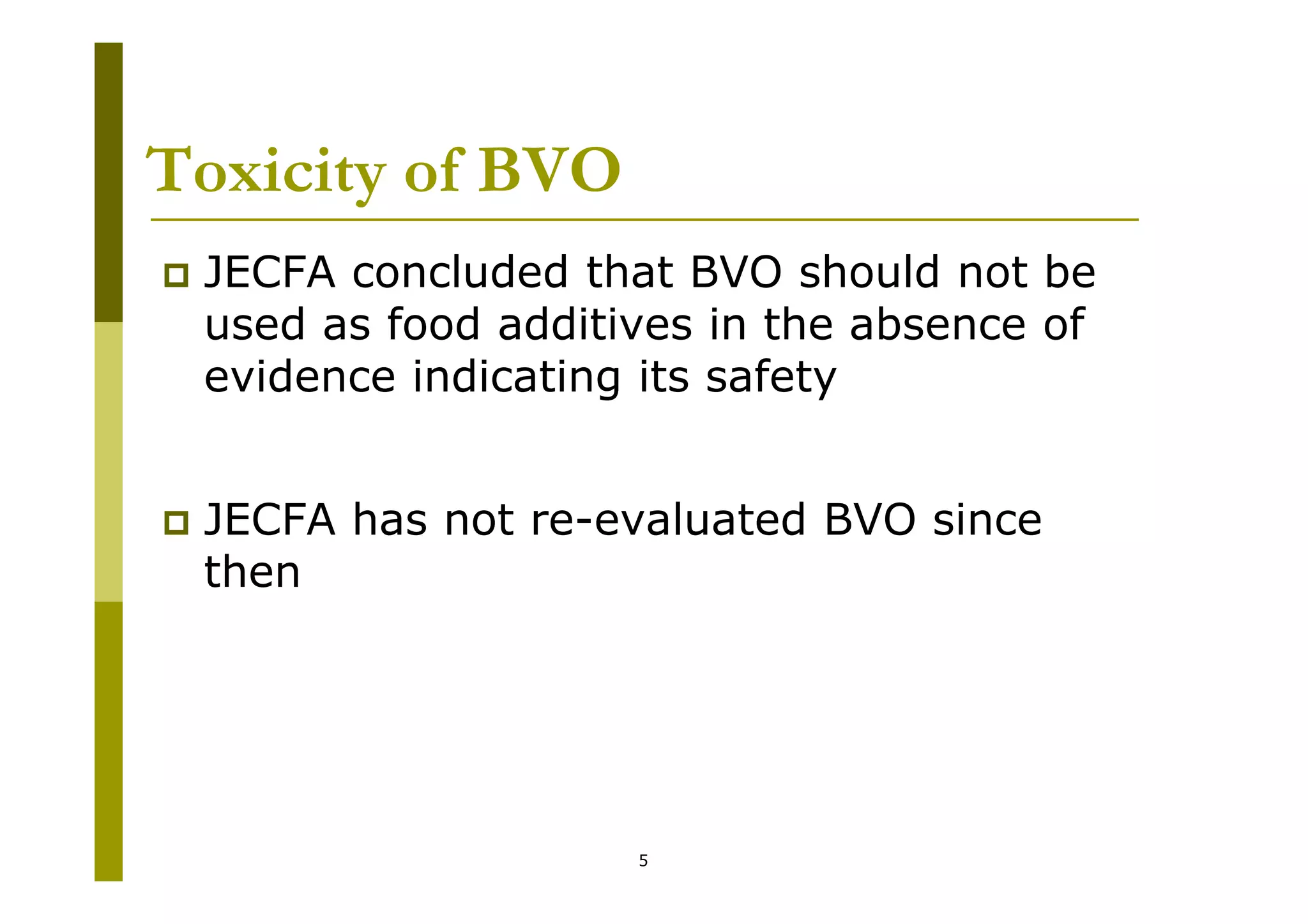 Brominated Vegetable Oils in Foods | PDF