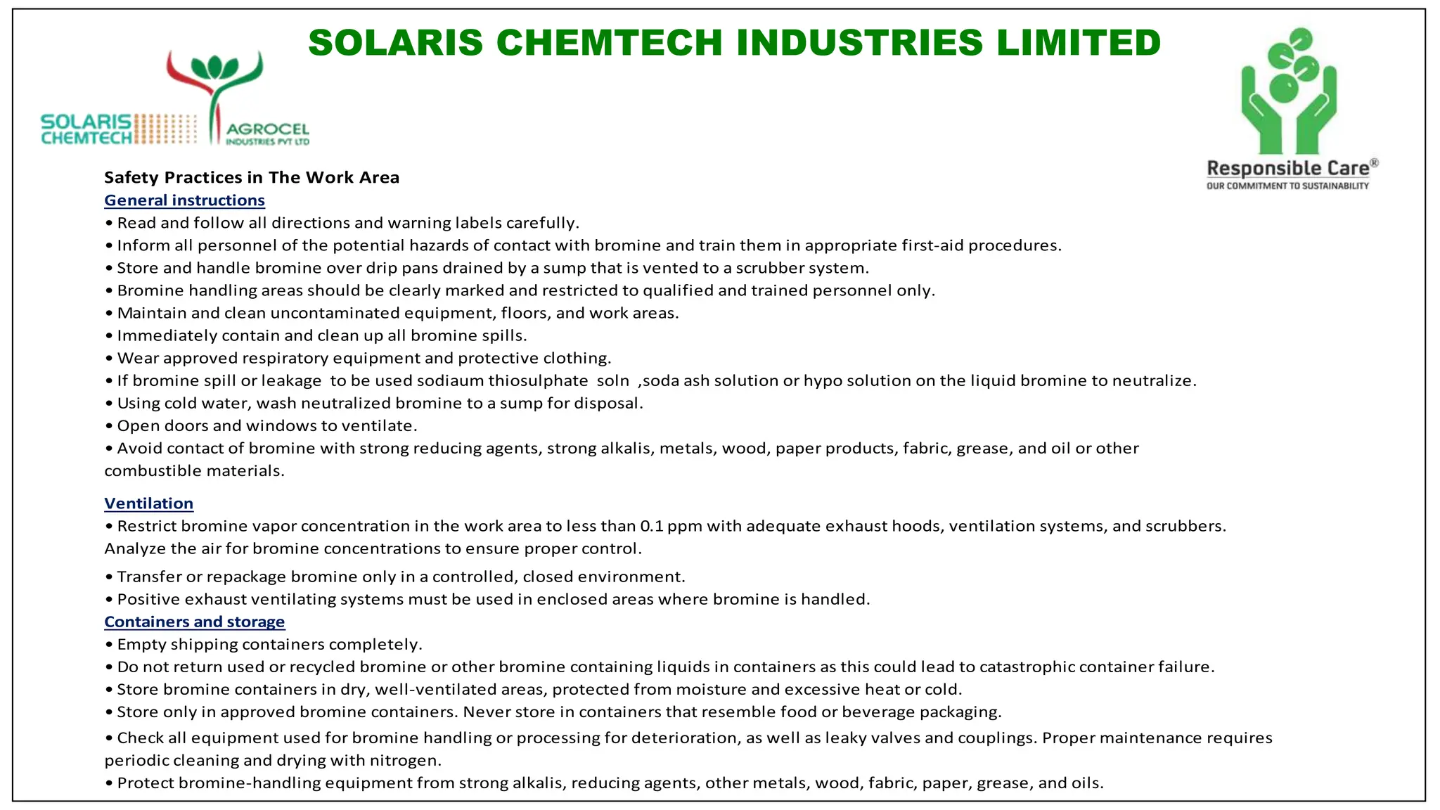 BROMINE HANDLING activity in reactor .pptx