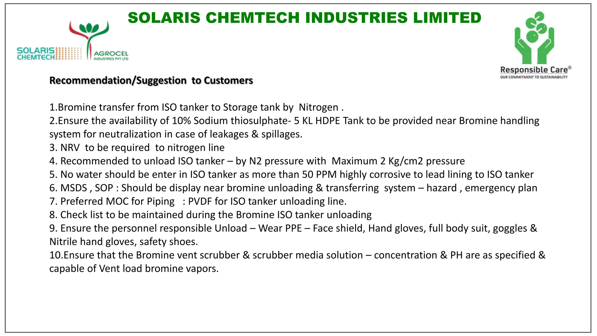 BROMINE HANDLING activity in reactor .pptx