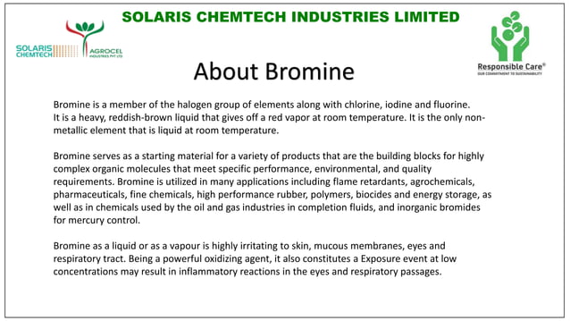 BROMINE HANDLING activity in reactor .pptx | Logistics | Business