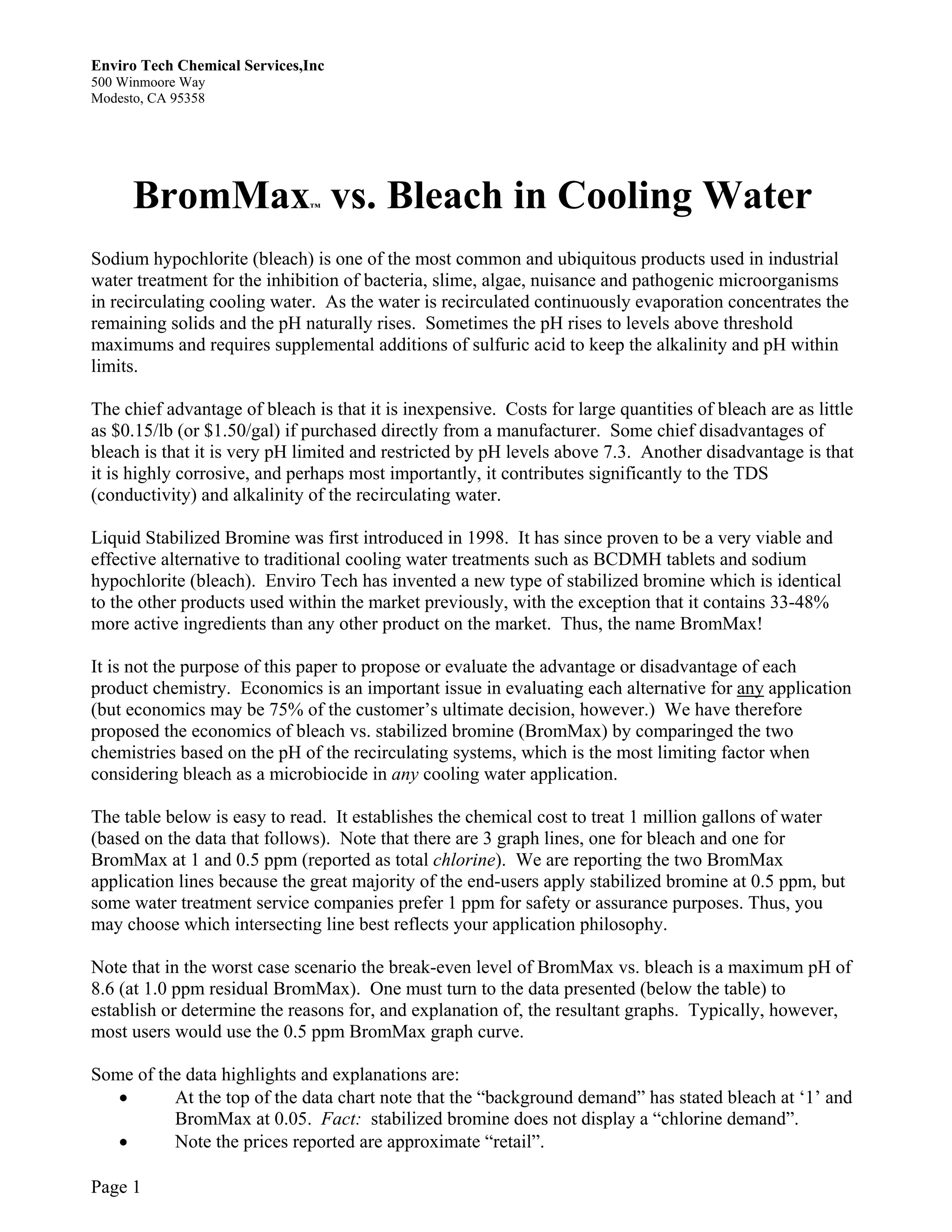 BromMax 7.1 vs. Bleach - ph Matters! | PDF
